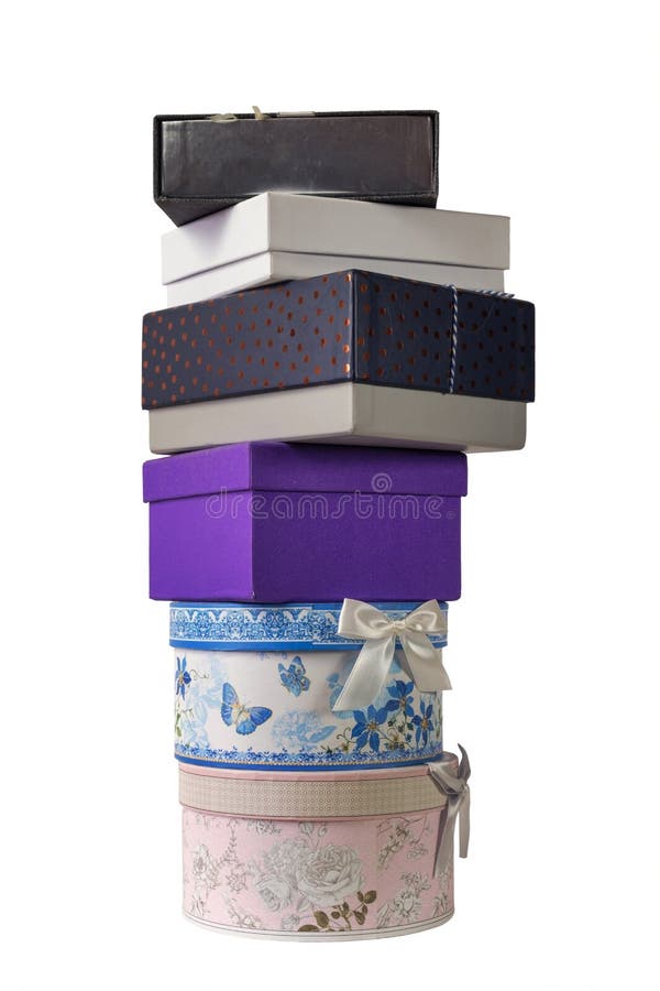Stack of gift boxes stock image. Image of style, party - 231387825