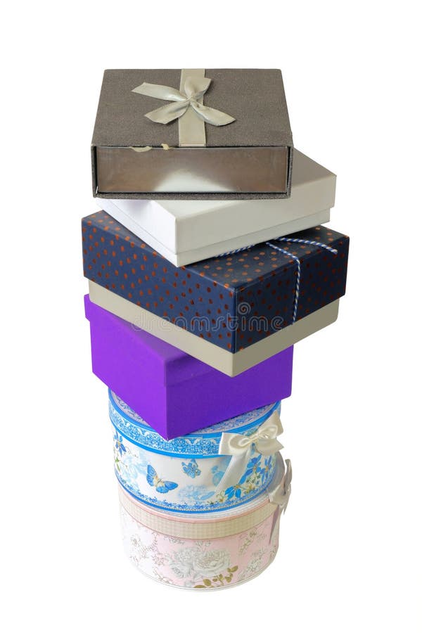 Stack of gift boxes stock photo. Image of style, party - 231387830
