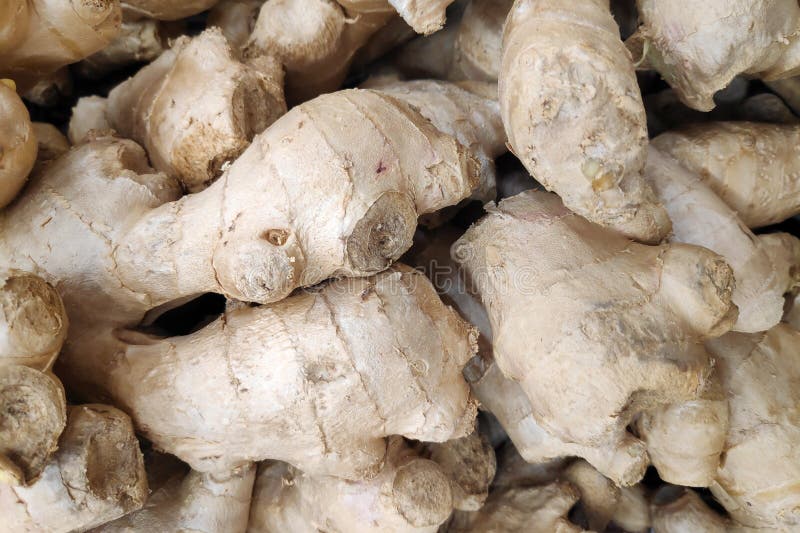 Stack of Gingers on a Market Stall Stock Photo - Image of rhizomatous ...