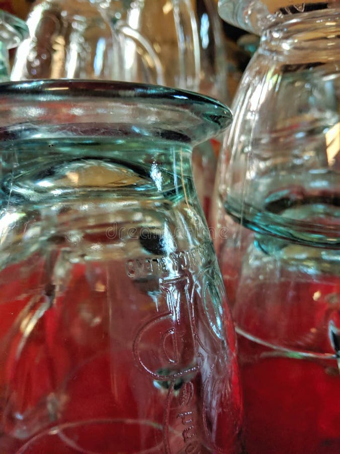 A stack of glass cups stock image. Image of isolated - 179594735