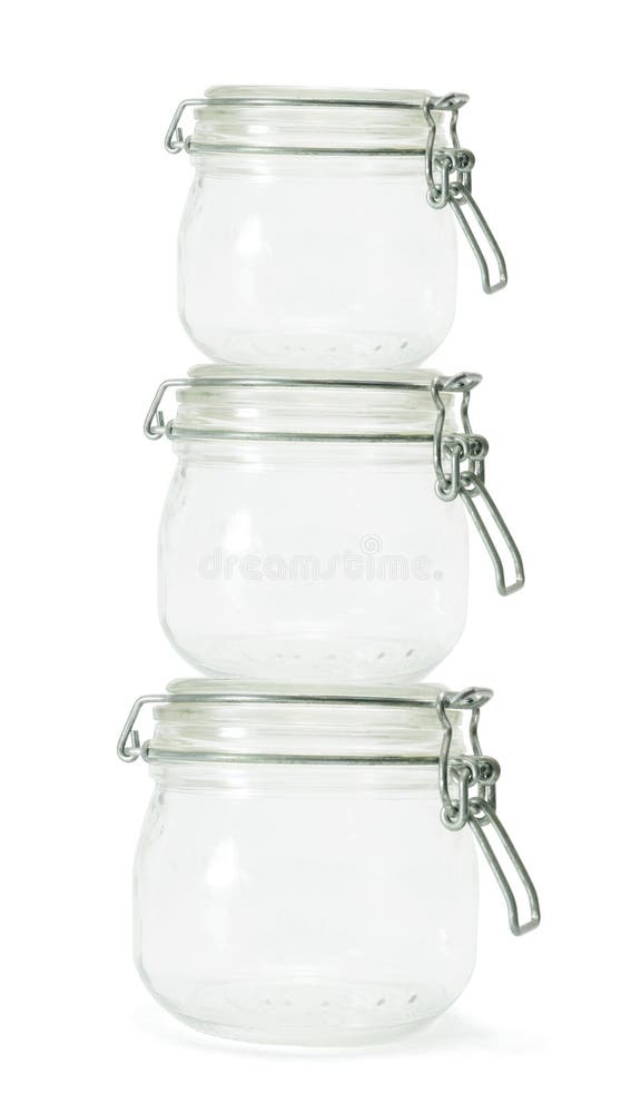 Stack of Glass Jars stock image. Image of bottles, containers - 24551785