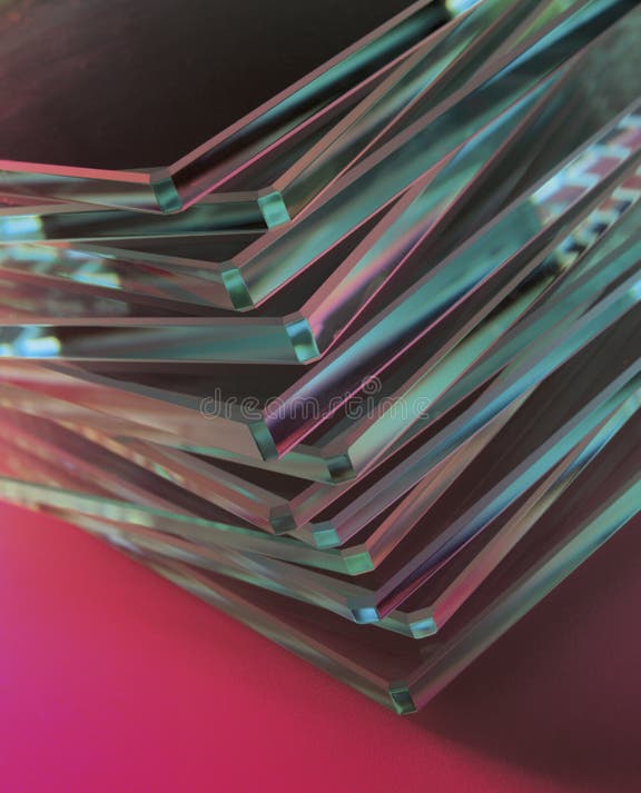 A stack of glass. stock photo. Image of edge, ends, high - 67628472