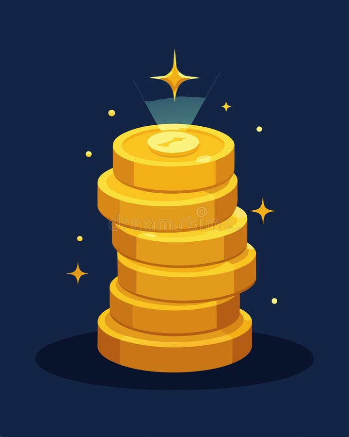 A Stack of Glowing Gold Coins a Beacon of Hope for a Brighter Financial ...