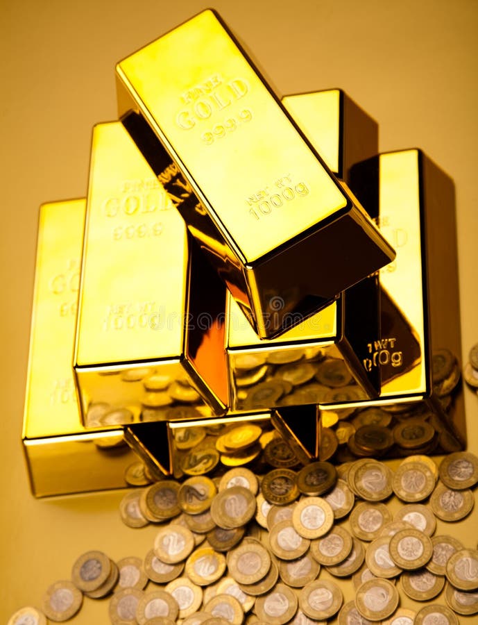 Stack of Gold Bars, Ambient Financial Concept Stock Photo - Image of ...