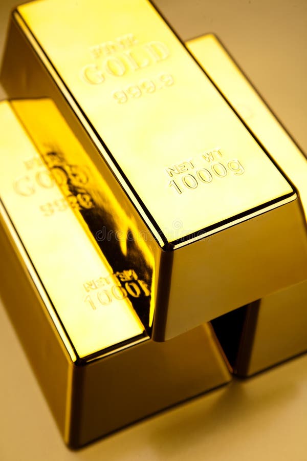 Stack of Gold Bricks stock photo. Image of metal, brick - 22824376