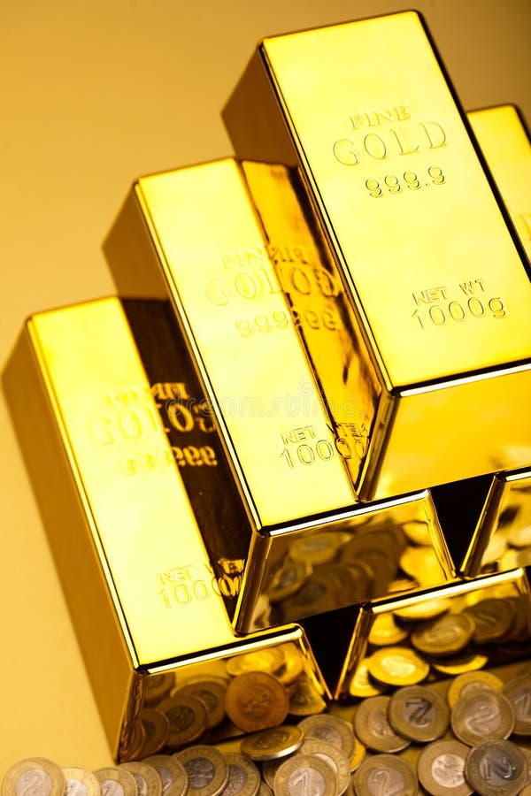 Stack of Gold Bars, Ambient Financial Concept Stock Photo - Image of ...