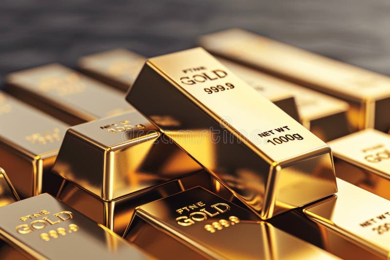 Stack of Gold Bars Atop Financial Compliance Tools for Regulatory ...