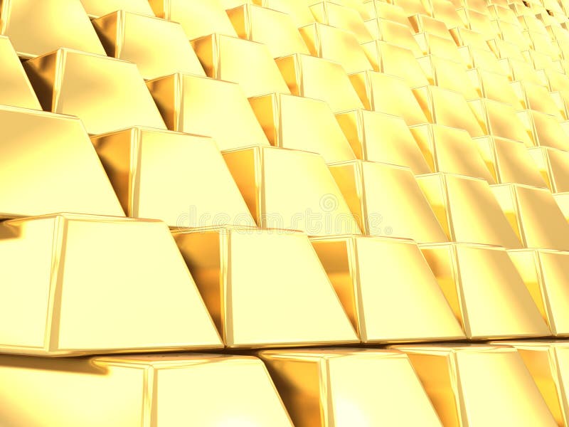 Stack of Gold Bars Background Stock Illustration - Illustration of ...