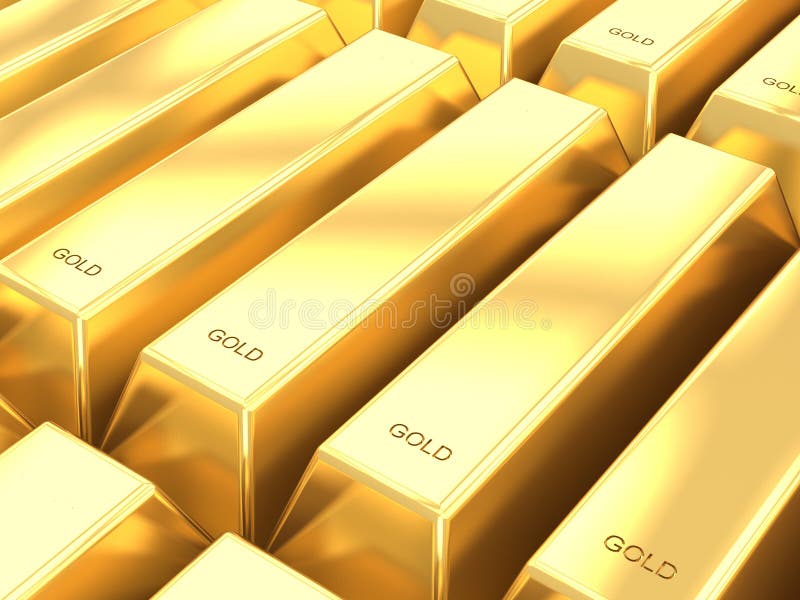 Stack of Gold Bars Background Stock Illustration - Illustration of ...