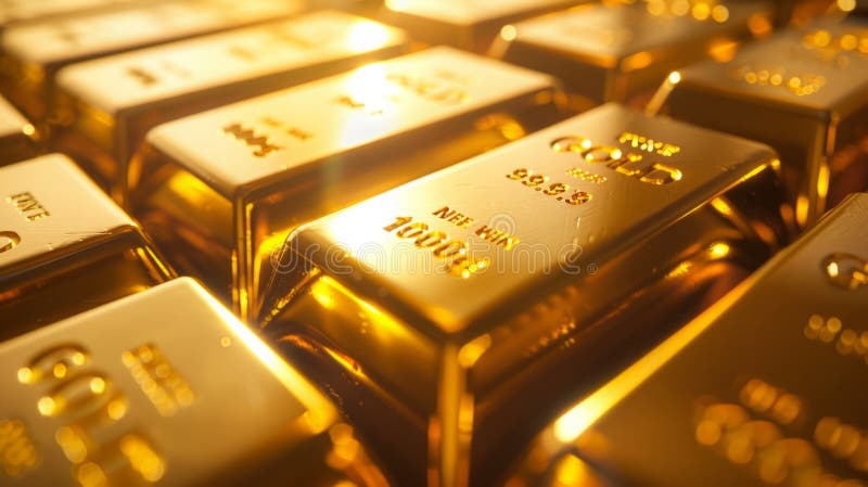 Stack of Gold Bars, Close Up Stock Photo - Image of finance, bars ...