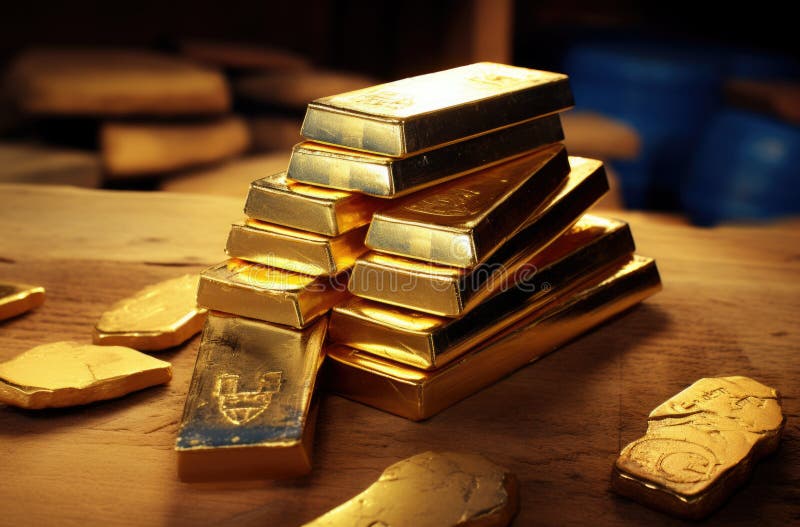 Stack of Gold Bars. Financial Concepts Stock Photo - Image of luxury ...