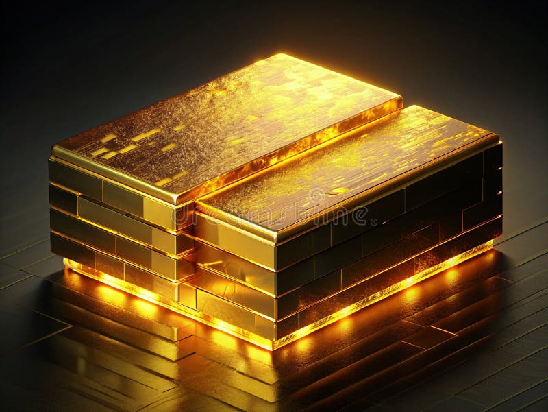 Stack of Gold Bars stock vector. Illustration of geology - 323417779