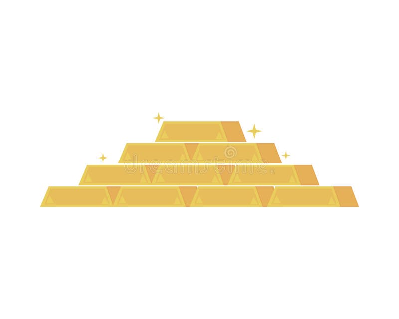 Stack of gold bars stock illustration. Illustration of ingot - 243807000