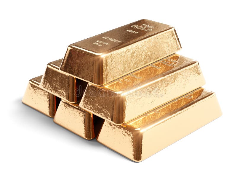Stack of gold ingots stock photo. Image of block, golden - 236542322