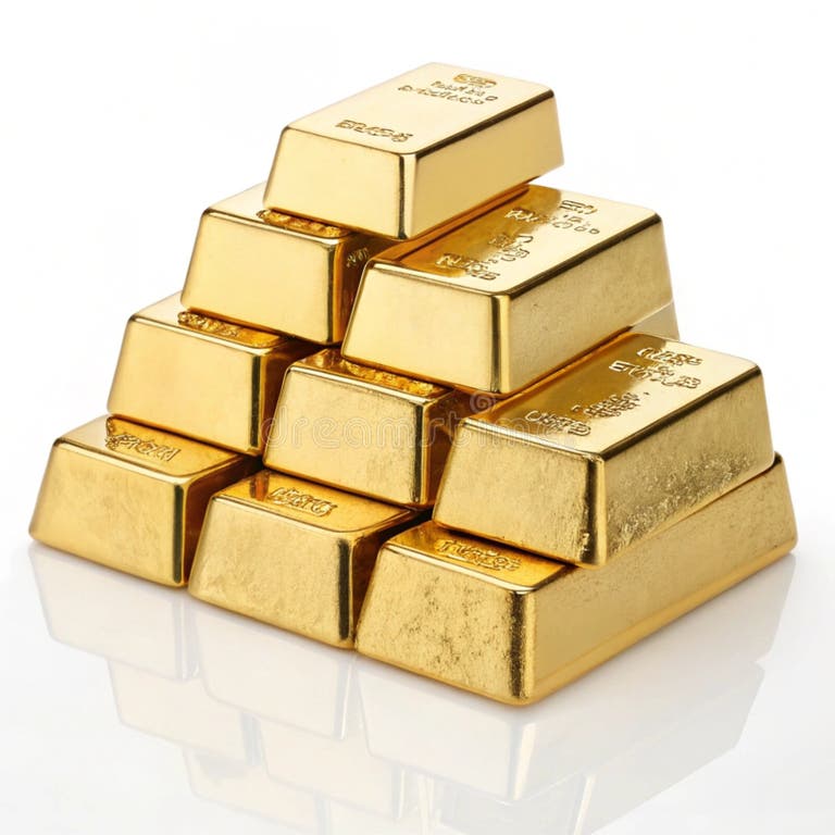 Pile of Gold Bars Stack stock illustration. Illustration of pile ...