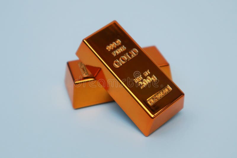 Stack of Gold Bars Shining on a White Background Stock Image - Image of ...