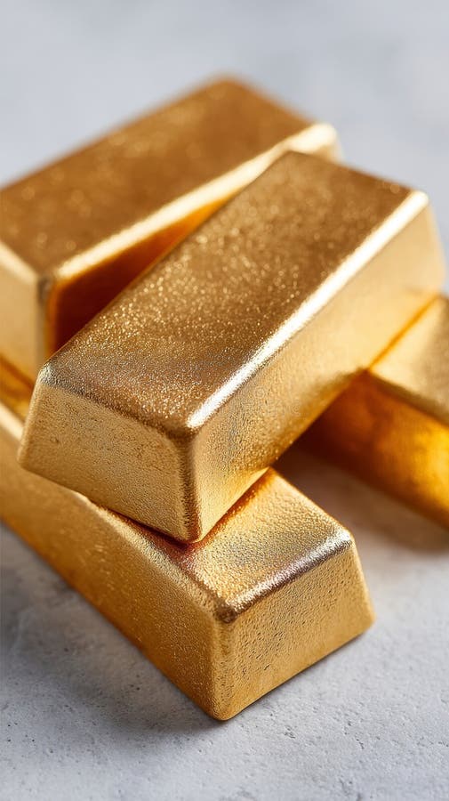 A Stack of Gold Bars Sitting on Top of Each Other Stock Image - Image ...