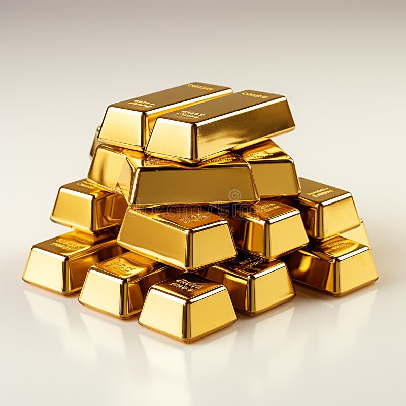 Stack of Gold Bars stock illustration. Illustration of financial ...