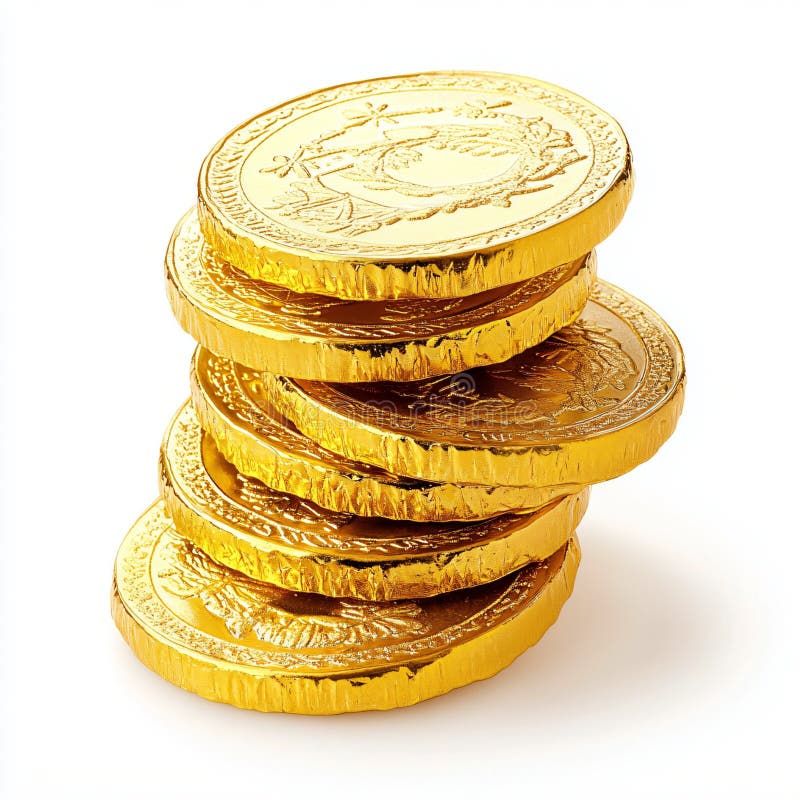 Gold Chocolate Bar Illustration Flat Vector Stock Photo - Illustration ...