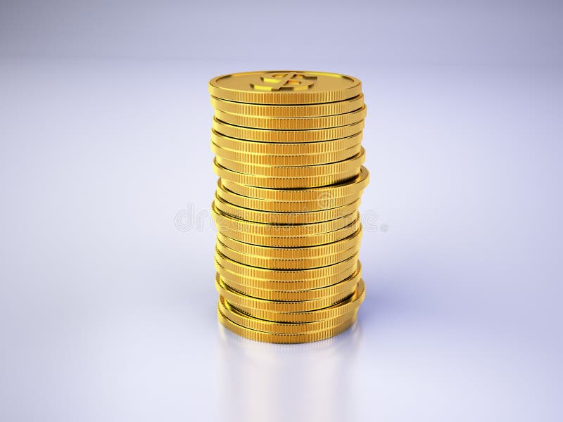 Stack of Ten 1oz Gold Eagle Coins Stock Image - Image of dollar ...