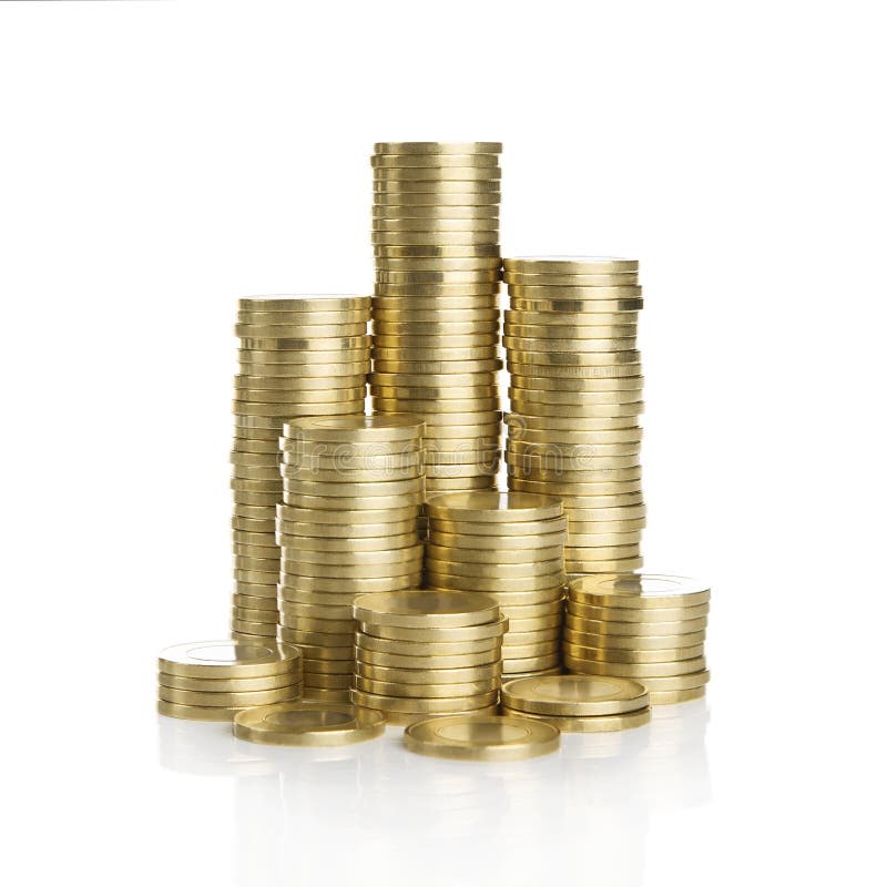 Stack of gold coins stock image. Image of casino, chart - 27401659