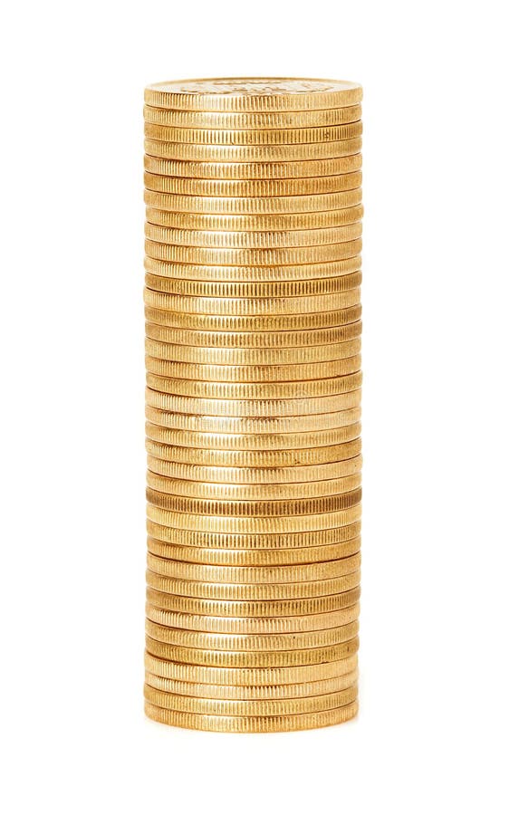 A stack of chocolate Coins stock photo. Image of christmas - 22090746