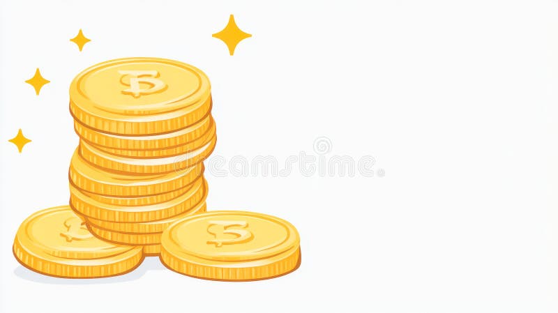 A stack of gold stock illustration. Illustration of finance - 349080364
