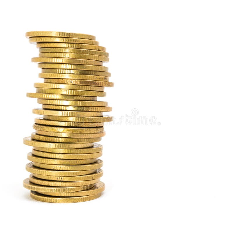 Stack of gold coins stock photo. Image of change, investment - 51543932