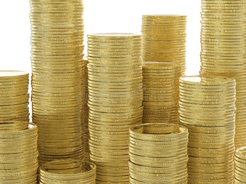 Stack of gold coins stock image. Image of coins, gold - 81171849
