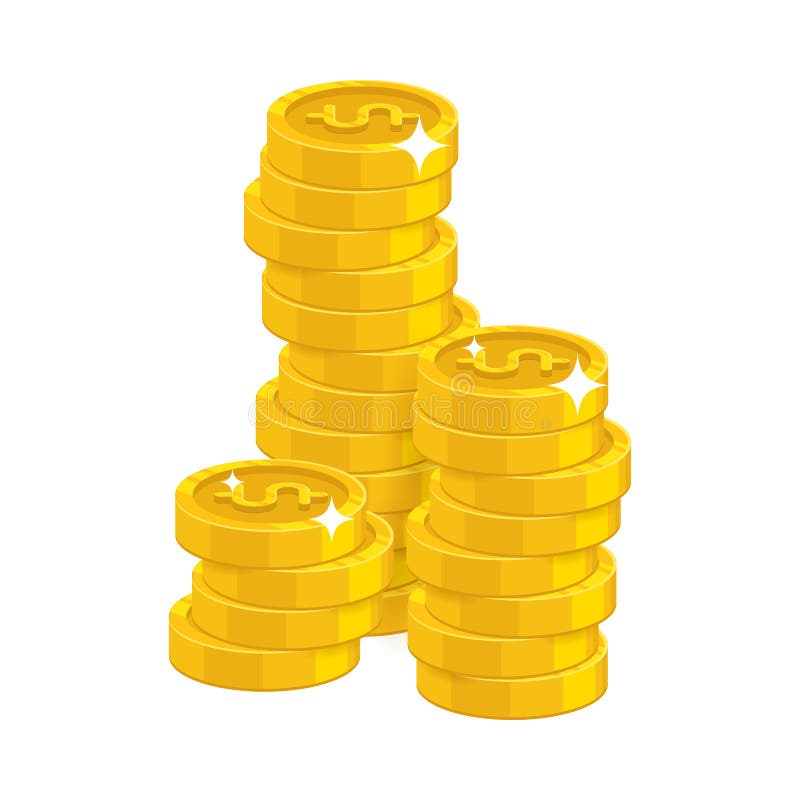 Stack Gold Coins Isolated Cartoon Stock Vector - Illustration of color ... Stack Gold Coins Isolated Cartoon Stock Vector - Illustration of color ...