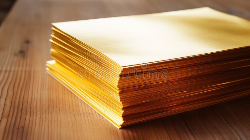 Stack gold paper texture stock illustration. Illustration of visual ...