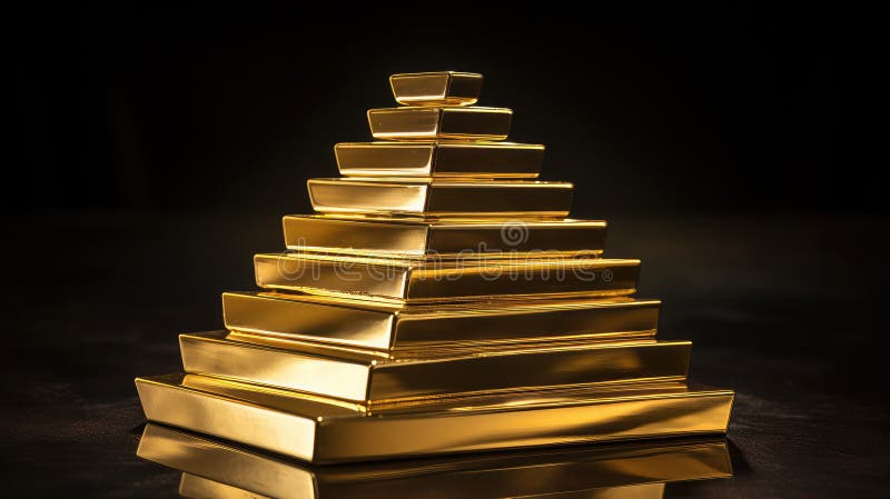 Stack gold plates stock illustration. Illustration of surfaces - 327541580