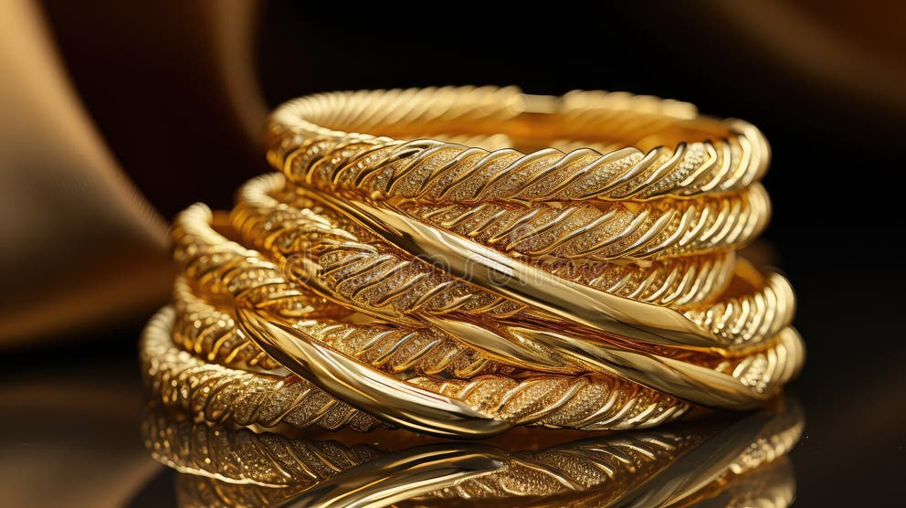 Stack gold rope stock illustration. Illustration of luster - 373074584