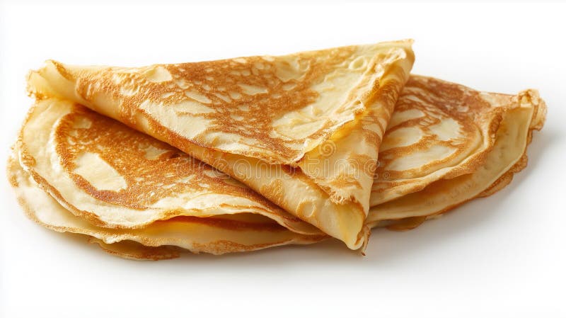 A Stack of Golden-brown Crepes on a Plate, Showcasing Their Light ...