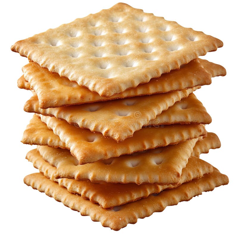 A Stack of Golden Brown Crispy Crackers Ready To Eat Stock Image ...