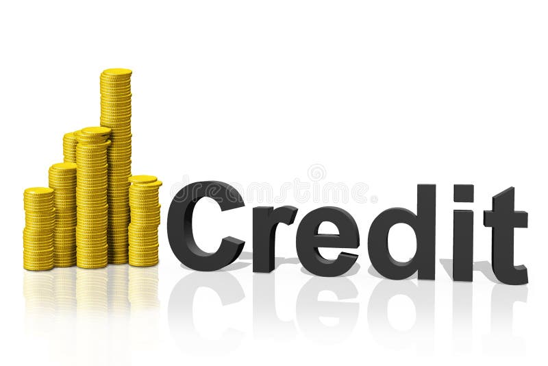 Coins on Credit Cards stock image. Image of finance - 175848149