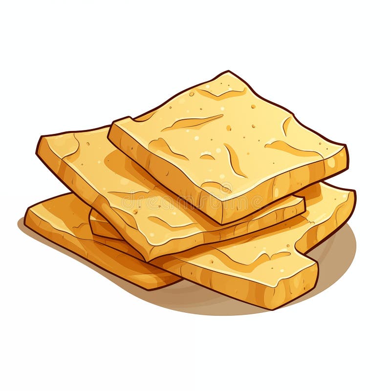 A Stack of Golden, Crispy Crackers Resting on a Light Surface in a ...