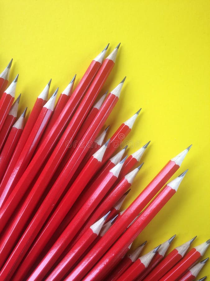 Stack of Graphite Red Pencils Stock Photo - Image of objects, concept ...