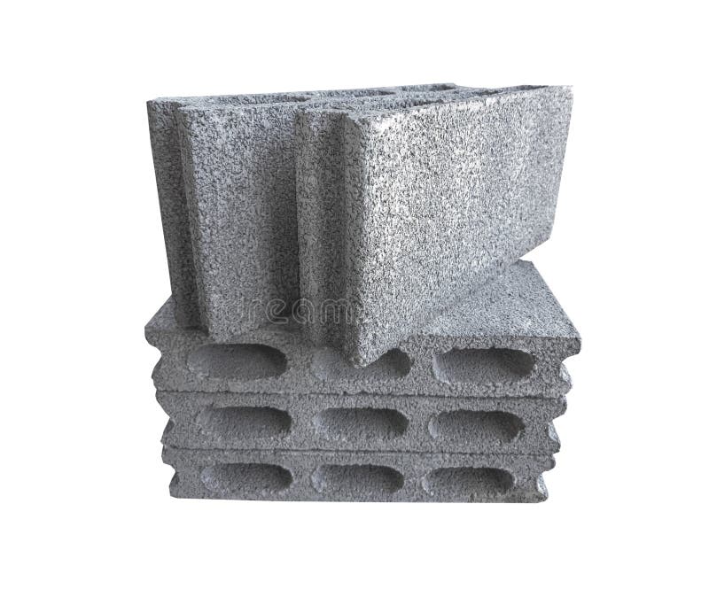 A Stack of Gray Blocks with Holes in Them Stock Photo - Image of ...