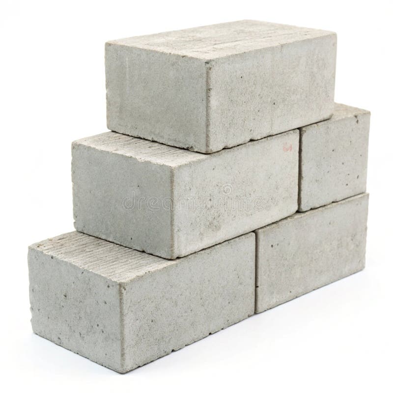 Stack of Gray Cement Bricks Stock Illustration - Illustration of ideal ...