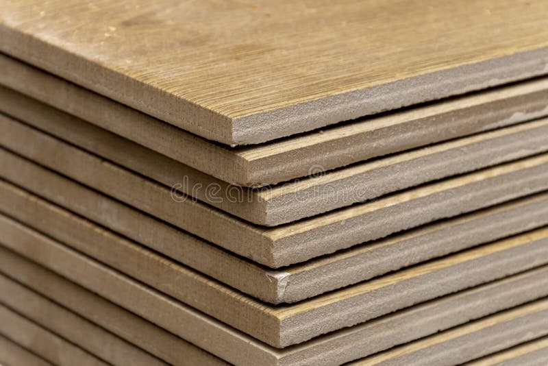 A Stack of Gray Ceramic Tiles for the Floor or Wall, Close-up. Stock ...