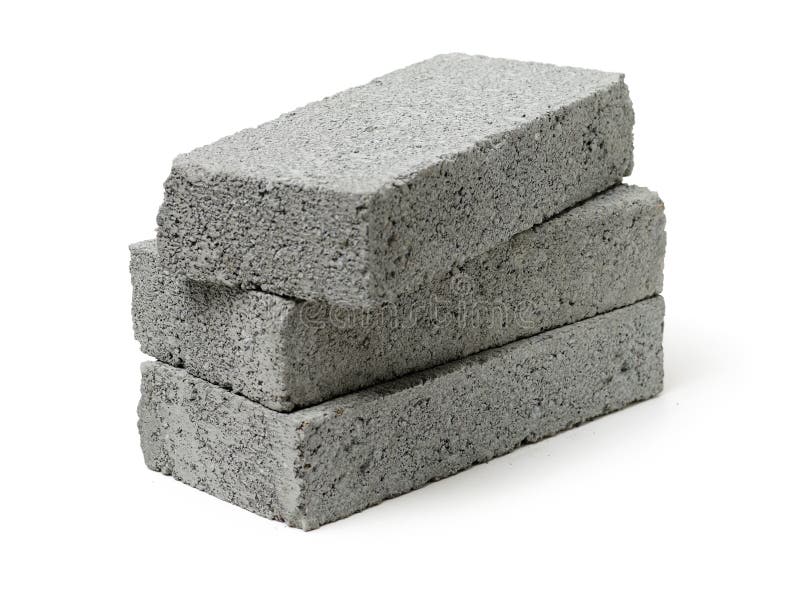 Stack Of Gray Clay Bricks For Construction Stock Photo - Image of ...