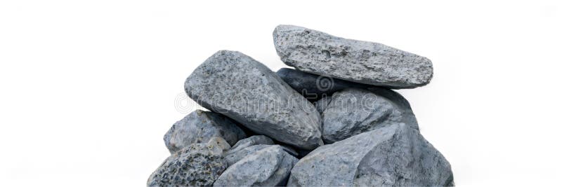 Stack of Gray Rocks on White Background Stock Illustration ...