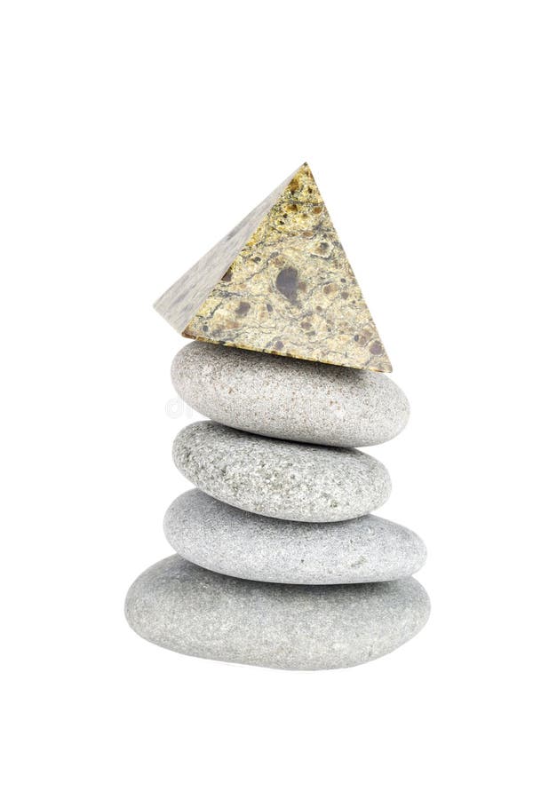 Stack of Gray Stones is Isolated on a White Background Stock Image ...