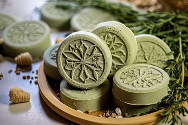 A Stack of Green Bath Bombs with a Cross on Them. Stock Photo - Image ...