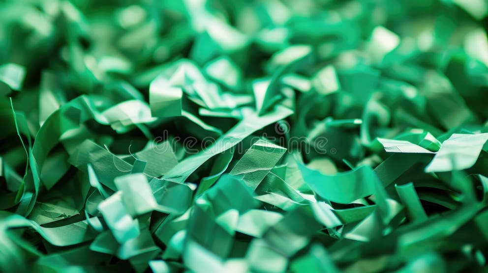 A Stack of Green Origami Paper Squares, Neatly Arranged on a Flat ...