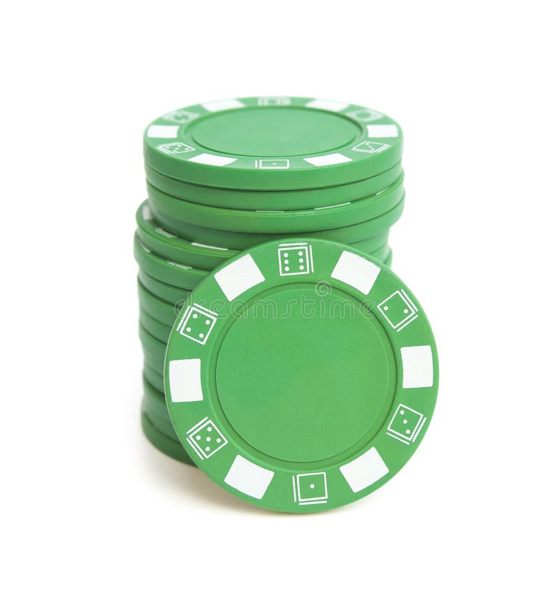 Stack of green poker chips stock photo. Image of gambler - 51100874