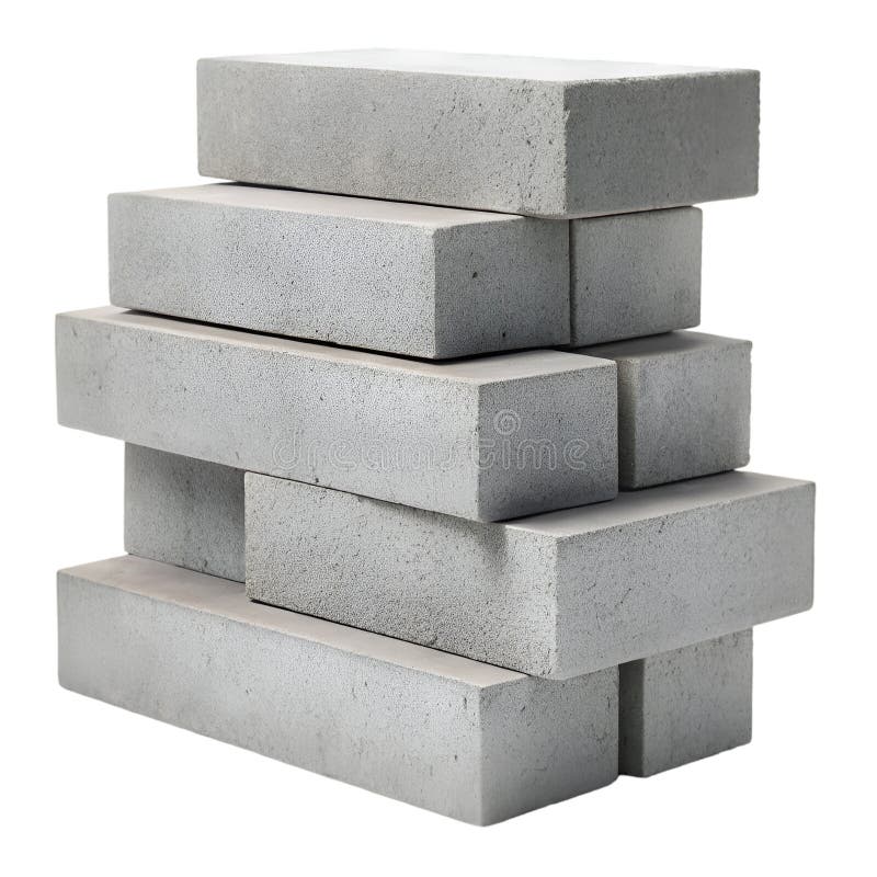Stack of Grey Concrete Blocks Building Material Construction Industry ...