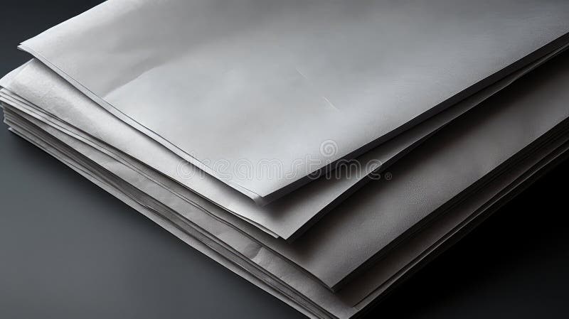 Stack grey paper stock illustration. Illustration of close - 317361493
