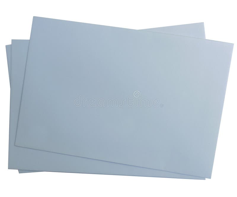 A Stack of Sheets of Gray Paper Isolated on a White Background.Texture ...